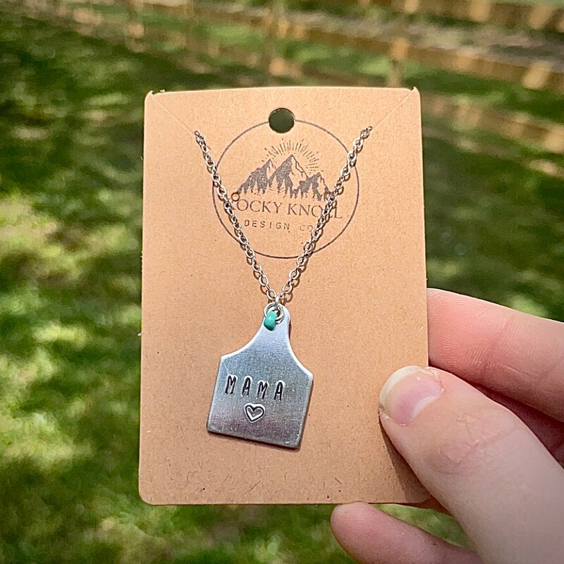 Cow Tag Necklace - Etsy