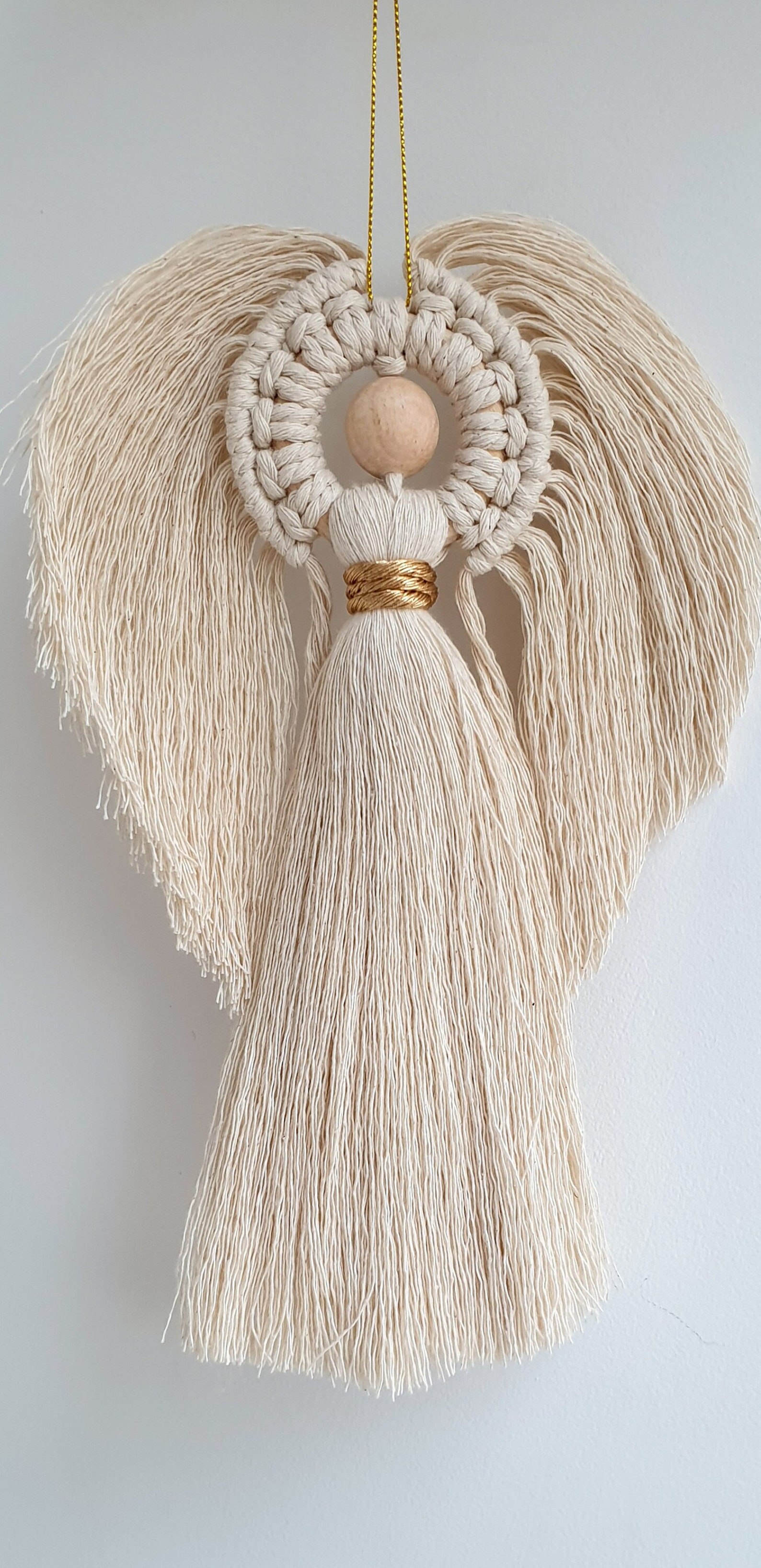 Macrame Angel Made From Natural Materials - Etsy
