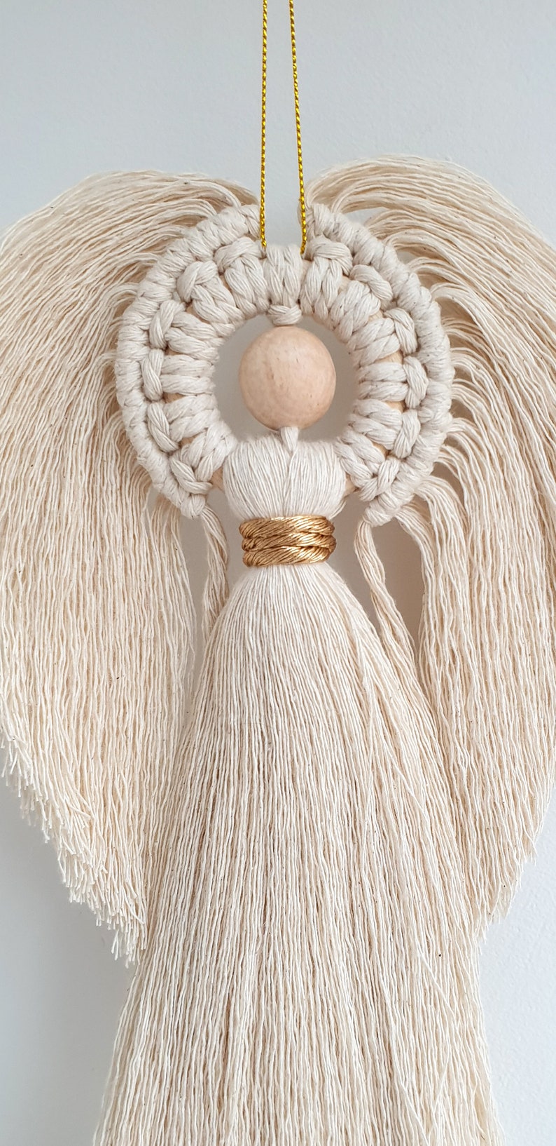 Macrame Angel Made From Natural Materials - Etsy