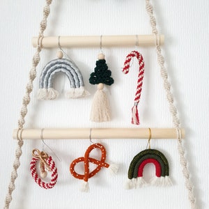 Large Macrame Christmas Tree With Festive Ornaments - Etsy