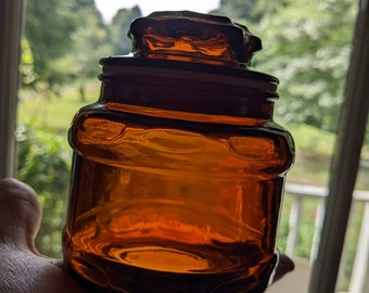 Brown Glass Jar - Etsy