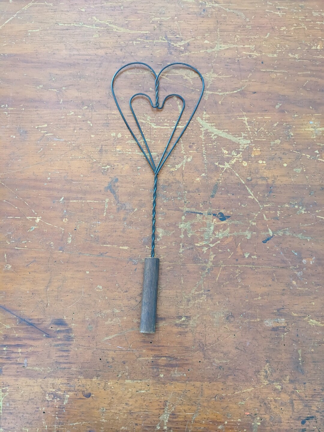 Vintage Double Heart Rug Beater Rustic Primitive Decor - Etsy