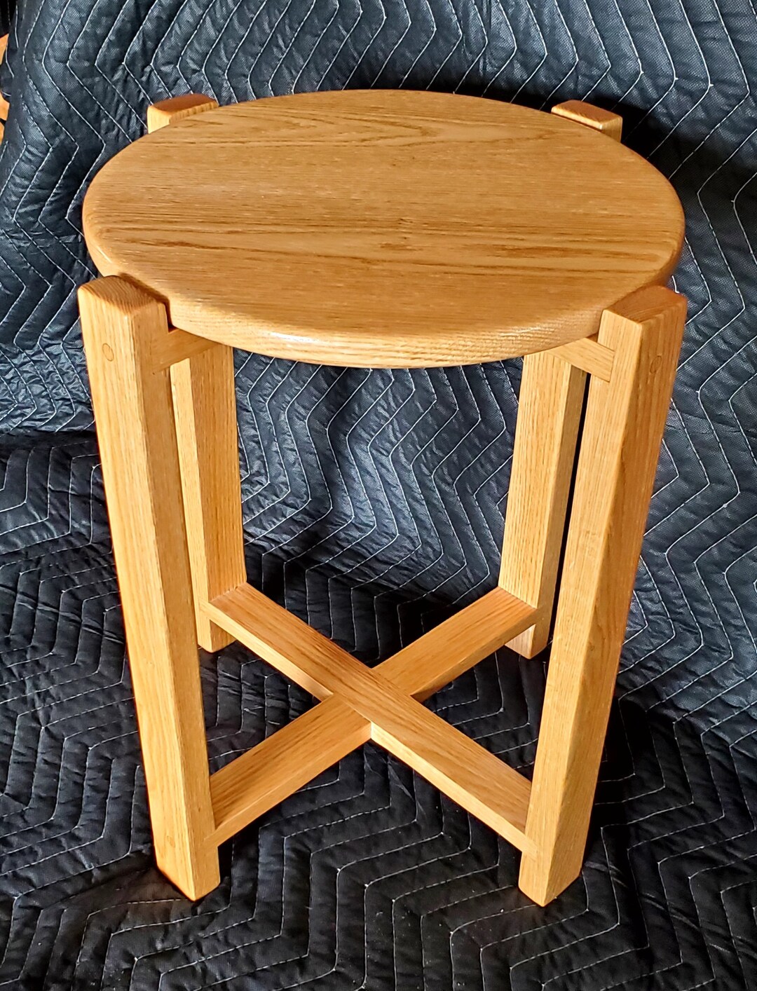 Handmade Red Oak Side Table. - Etsy