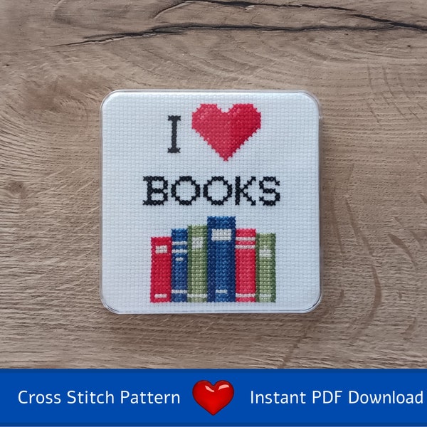 Books Cross Stitch - Etsy