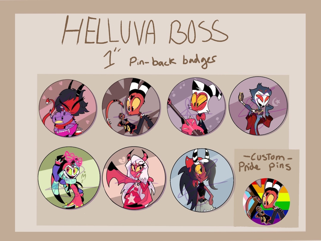 Helluva Boss I.M.P Pin Badge Sets-custom Pride - Etsy