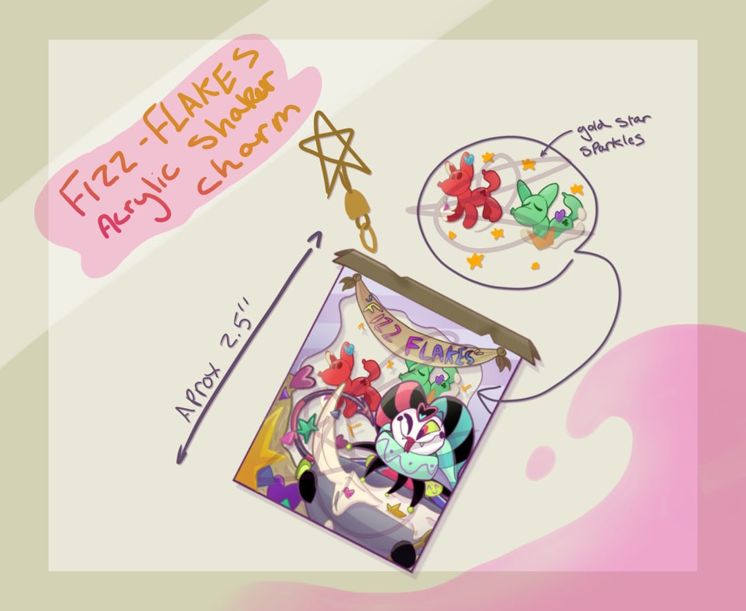 Helluva Boss fizz Flakes Shaker Charm PREORDER - Etsy