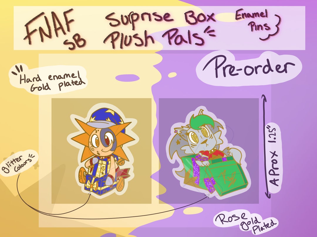 Fnaf Security Breach , Plush Box Pins IN HAND - Etsy