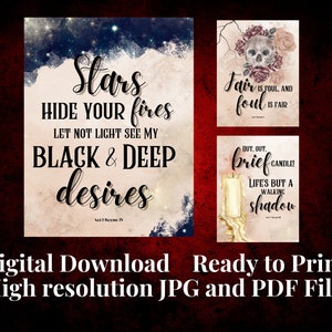 Macbeth Posters Shakespeare Posters Classroom Posters High School Decor ...