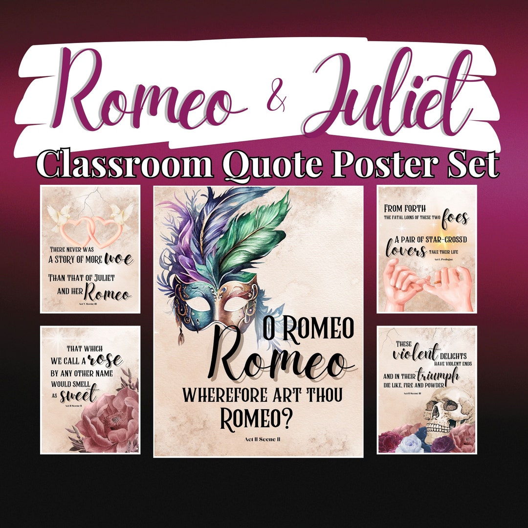 Romeo & Juliet Posters Shakespeare Posters Classroom Posters High ...