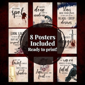 Macbeth Posters Shakespeare Posters Classroom Posters High School Decor ...