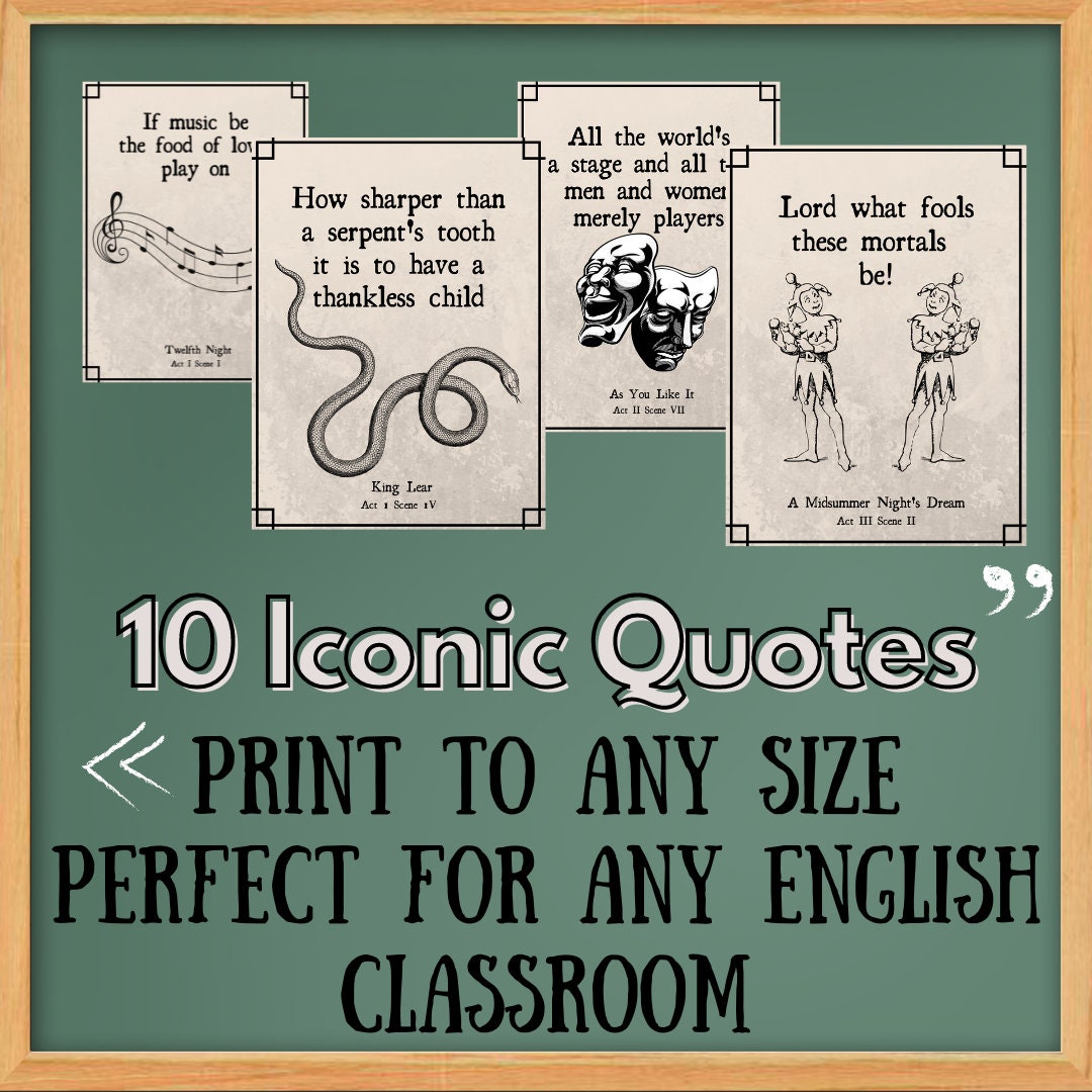 English Classroom Decor Middle and High School Classroom Posters ...