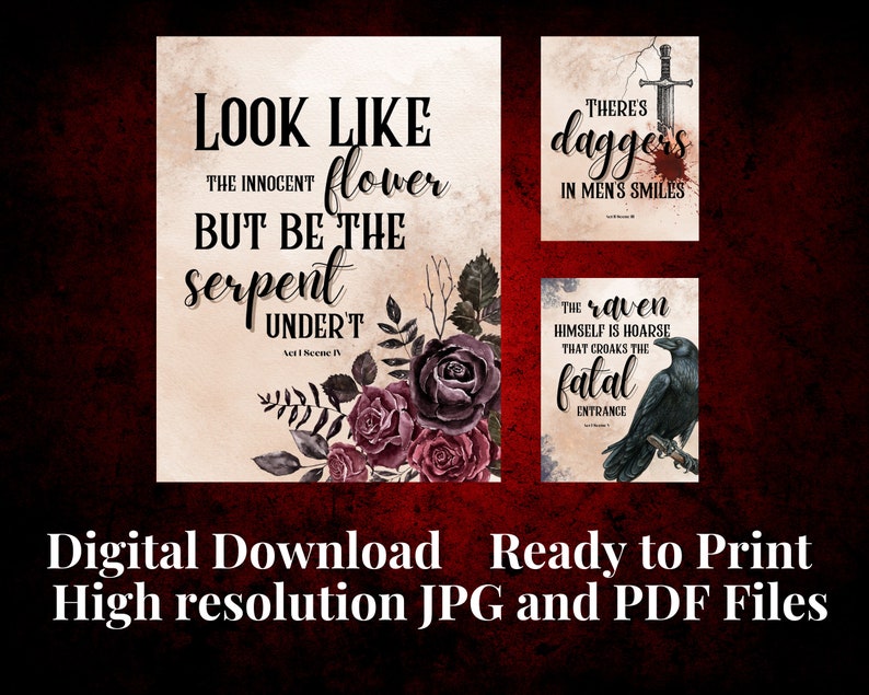 Macbeth Posters Shakespeare Posters Classroom Posters - Etsy