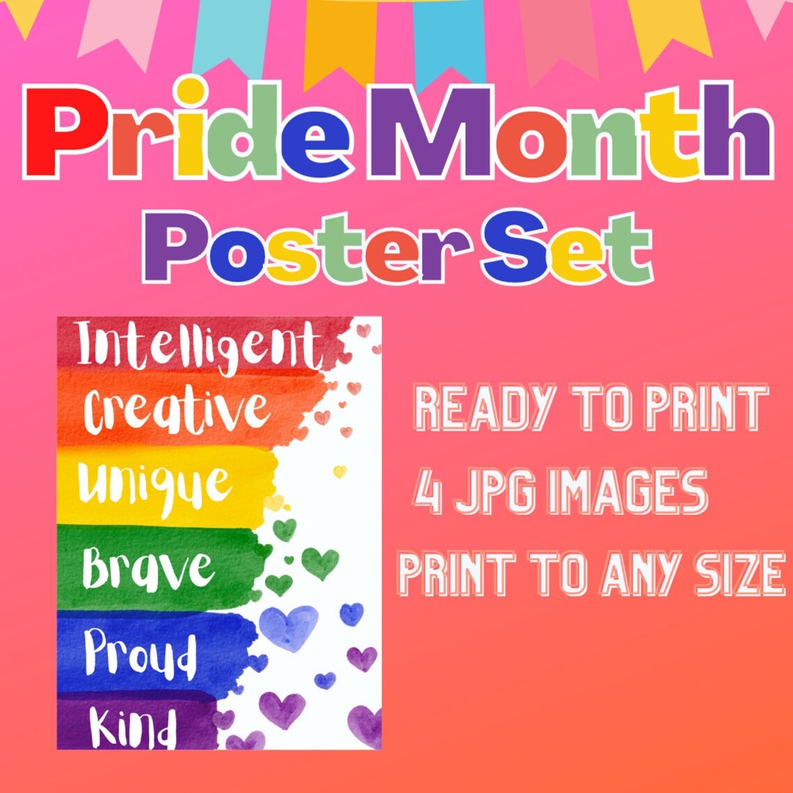 Pride Month Classroom Poster Set - Etsy