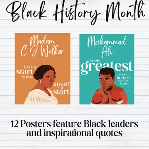 Black History Month, Black History Month Posters, Classroom Posters ...