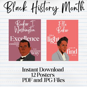 Black History Month, Black History Month Posters, Classroom Posters ...