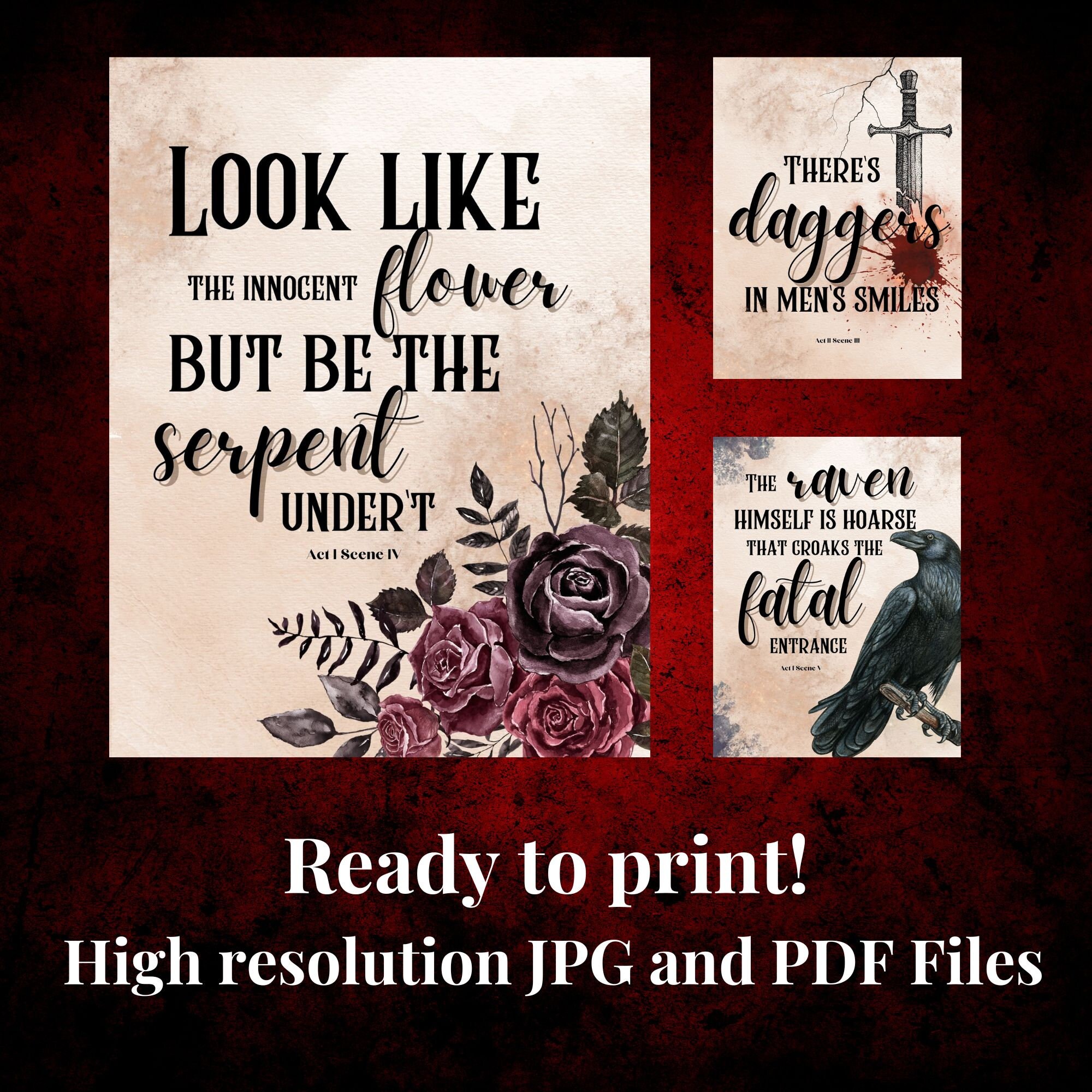 Macbeth Posters Shakespeare Posters Classroom Posters - Etsy UK