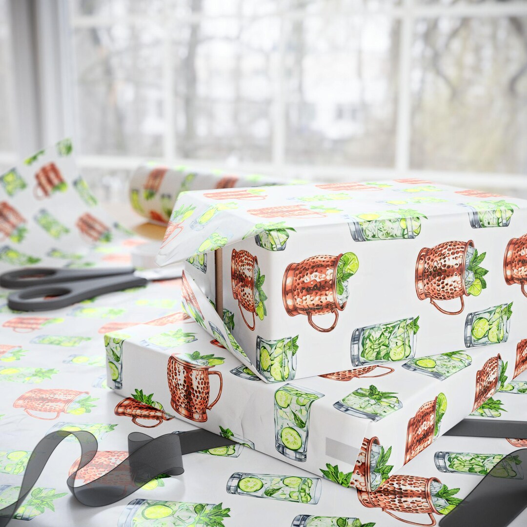 Cheers in Style: Moscow Mule and Mint Julep Cocktail Themed Wrapping ...