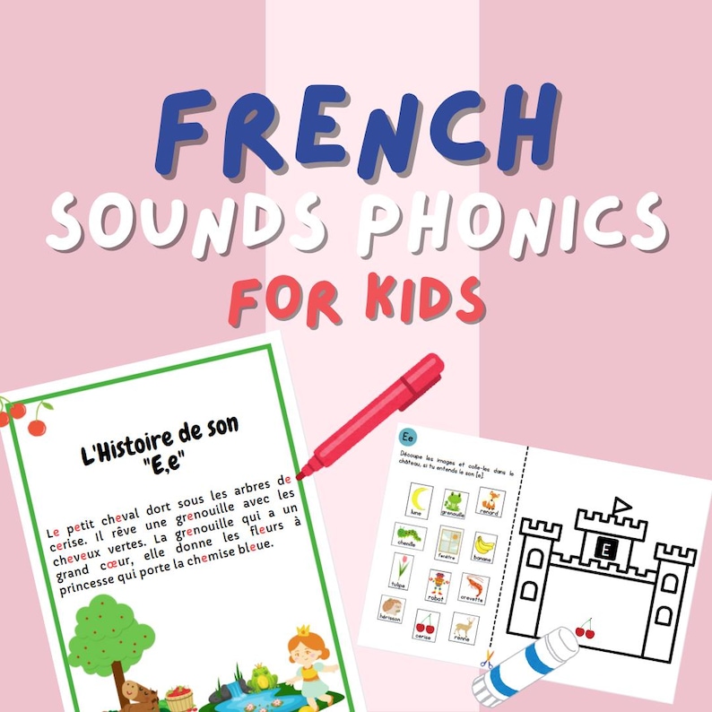 Printable French Sounds Worksheets - Etsy