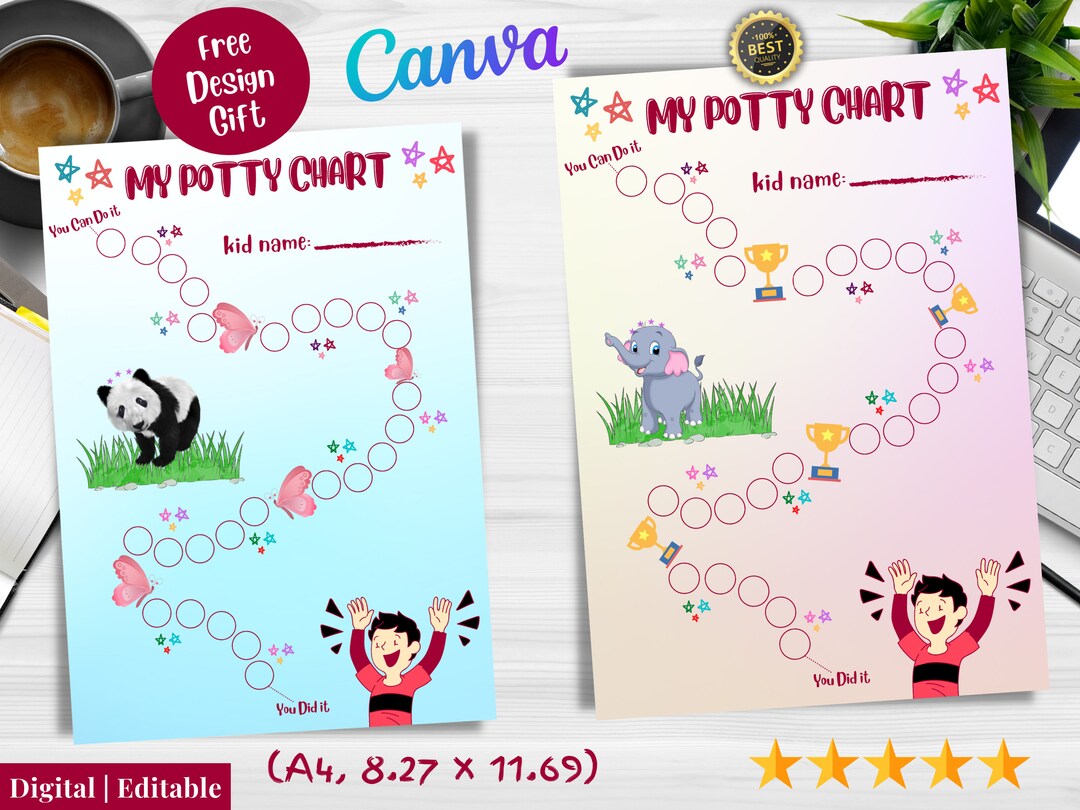 Buy Editable Potty Chart Potty Training Chart Potty Training Online in ...