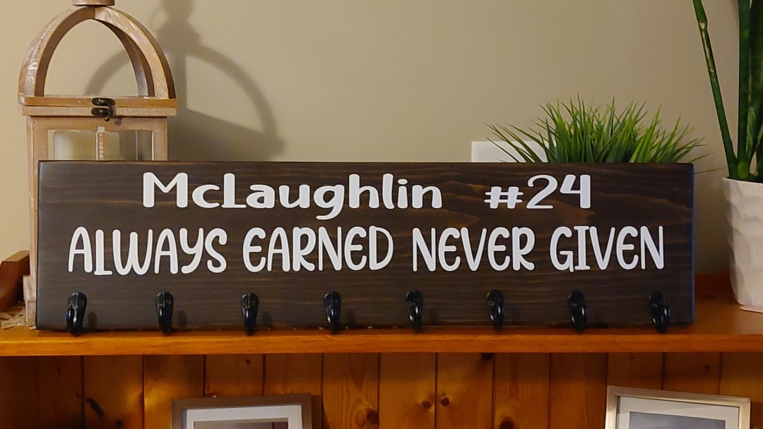 Personalized Medal Hanger Medal Display With Name Ribbon Display Sports ...
