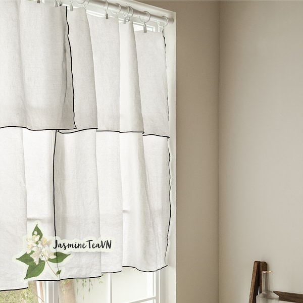 Linen Cafe Curtains - Etsy