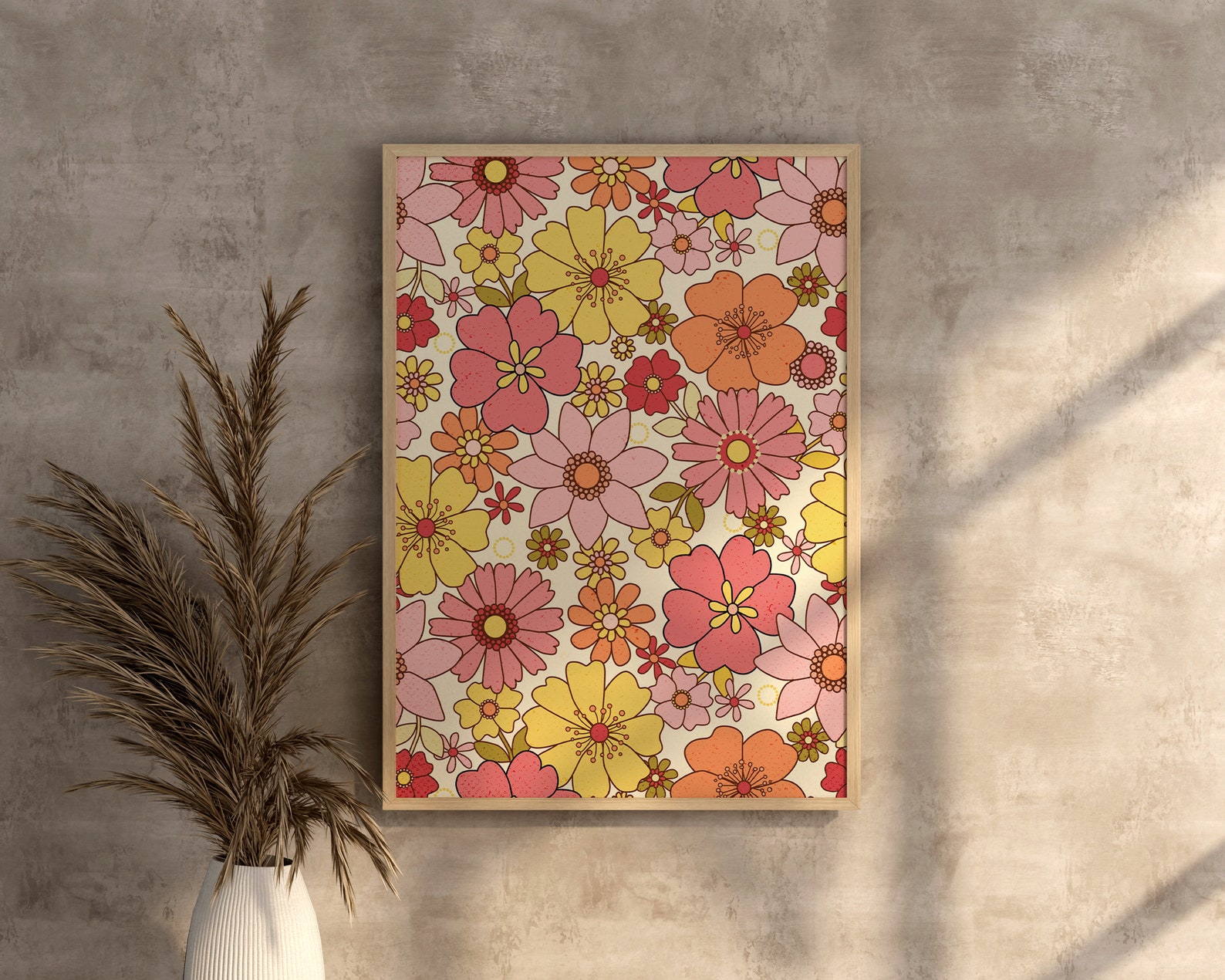 70s Floral Print70s Flower Poster70s Decor 70s Floral - Etsy