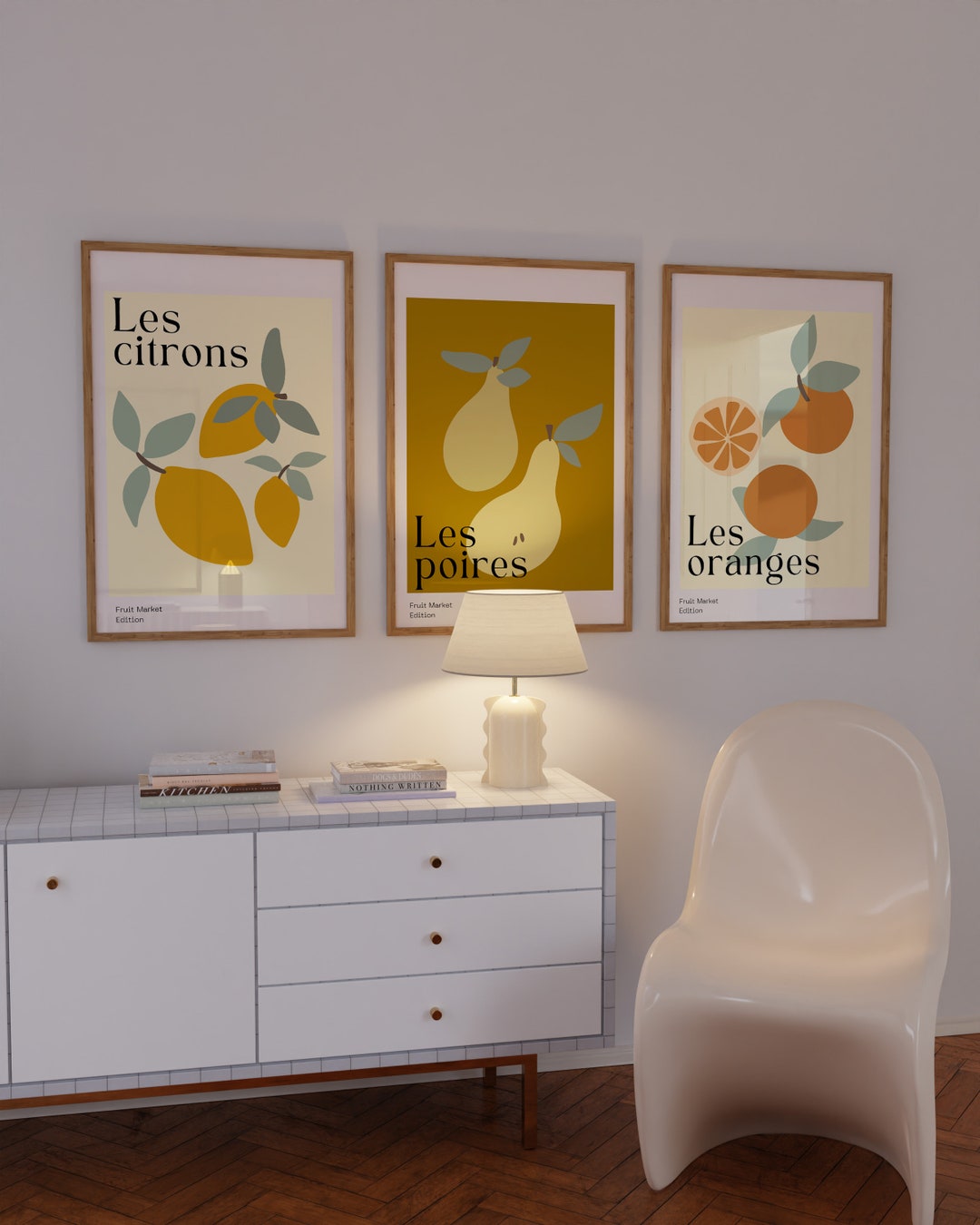 Fruit Market Print, Fruit Art Print, Kitchen Poster, Print Set of 3 ...