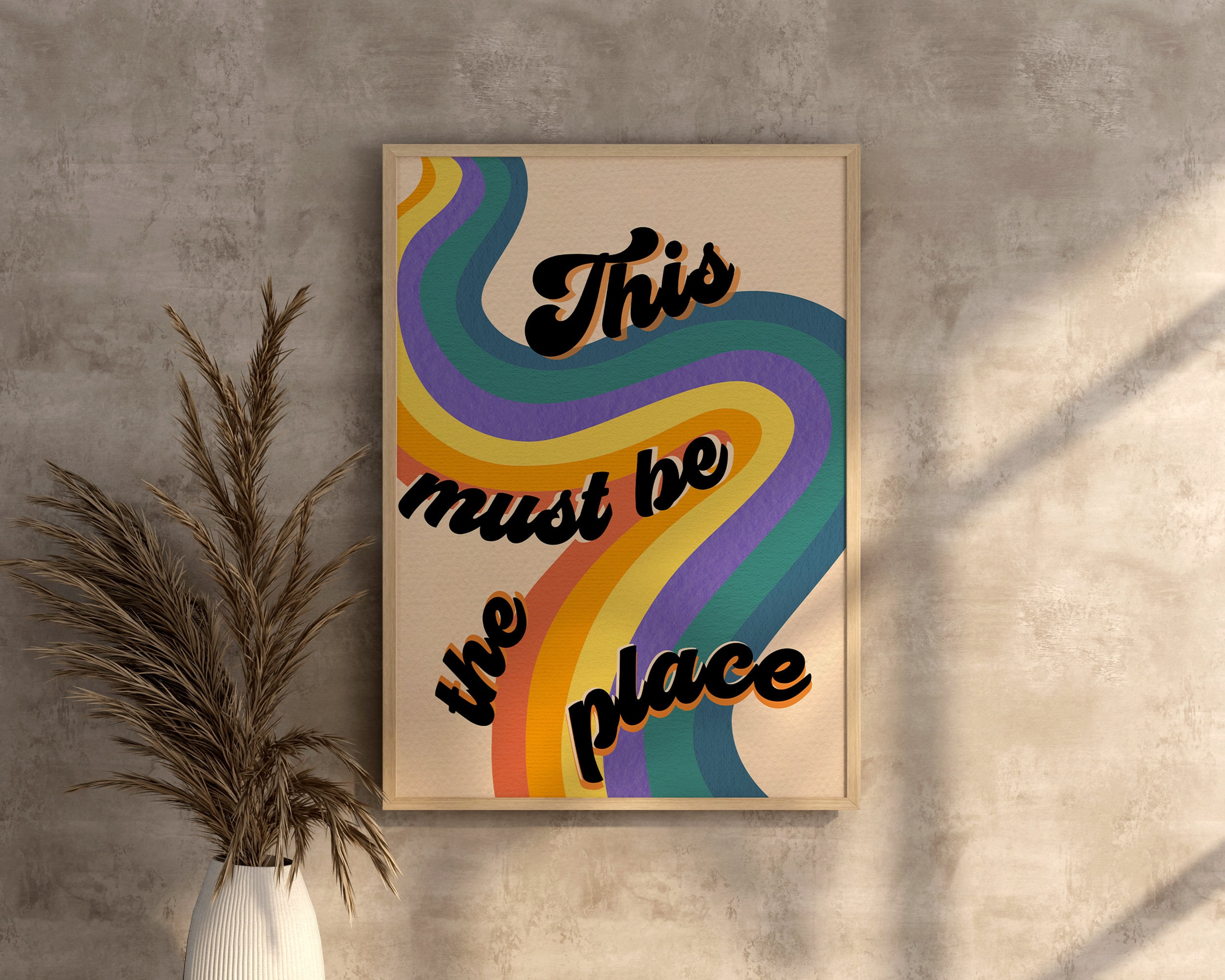70s Wall Decor, Retro 70s Home Decor, 70s Poster,the Talking Heads,this ...