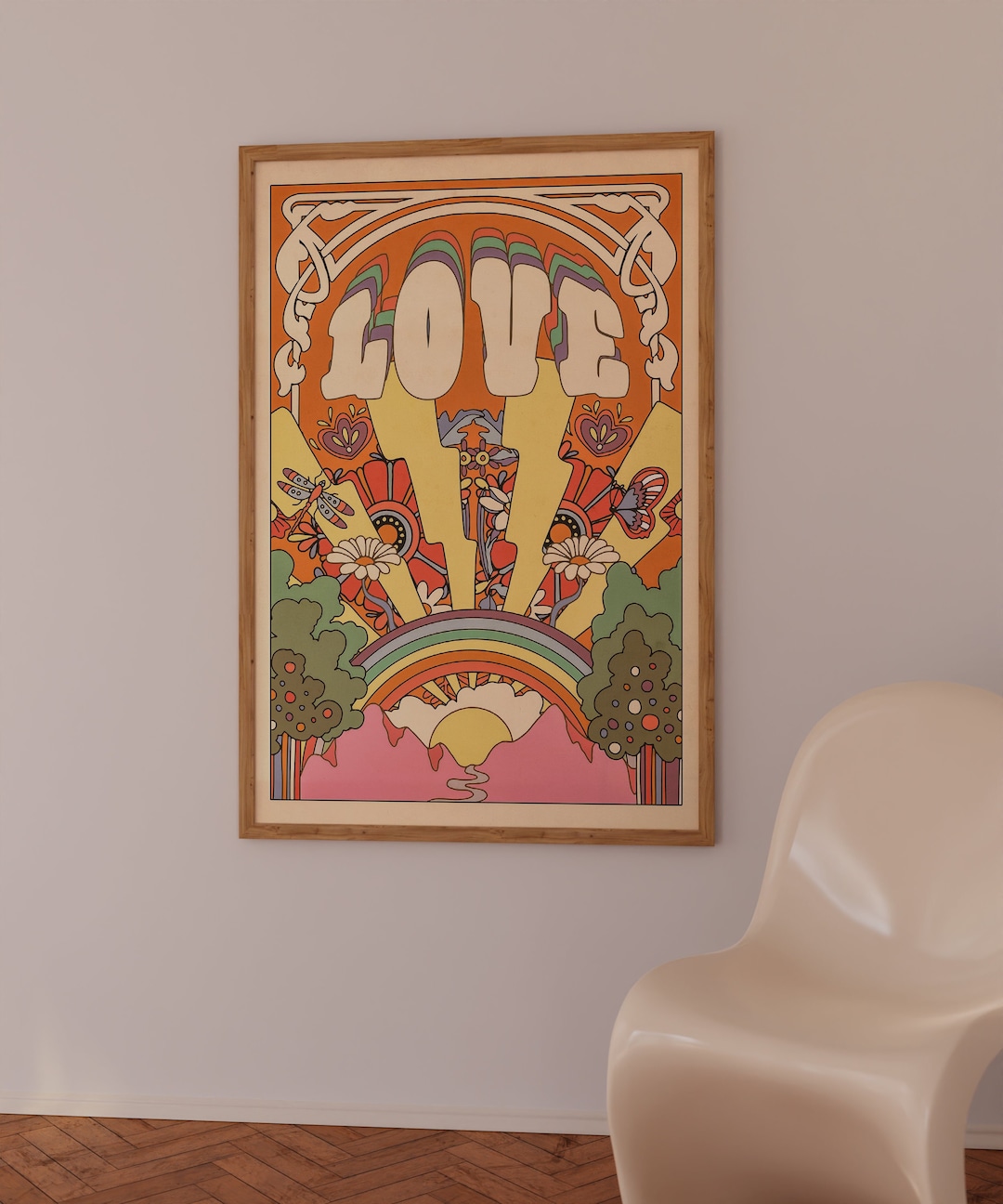 70s Decor,vintage Home Decor,groovy Poster,hippie Retro Wall Art ...