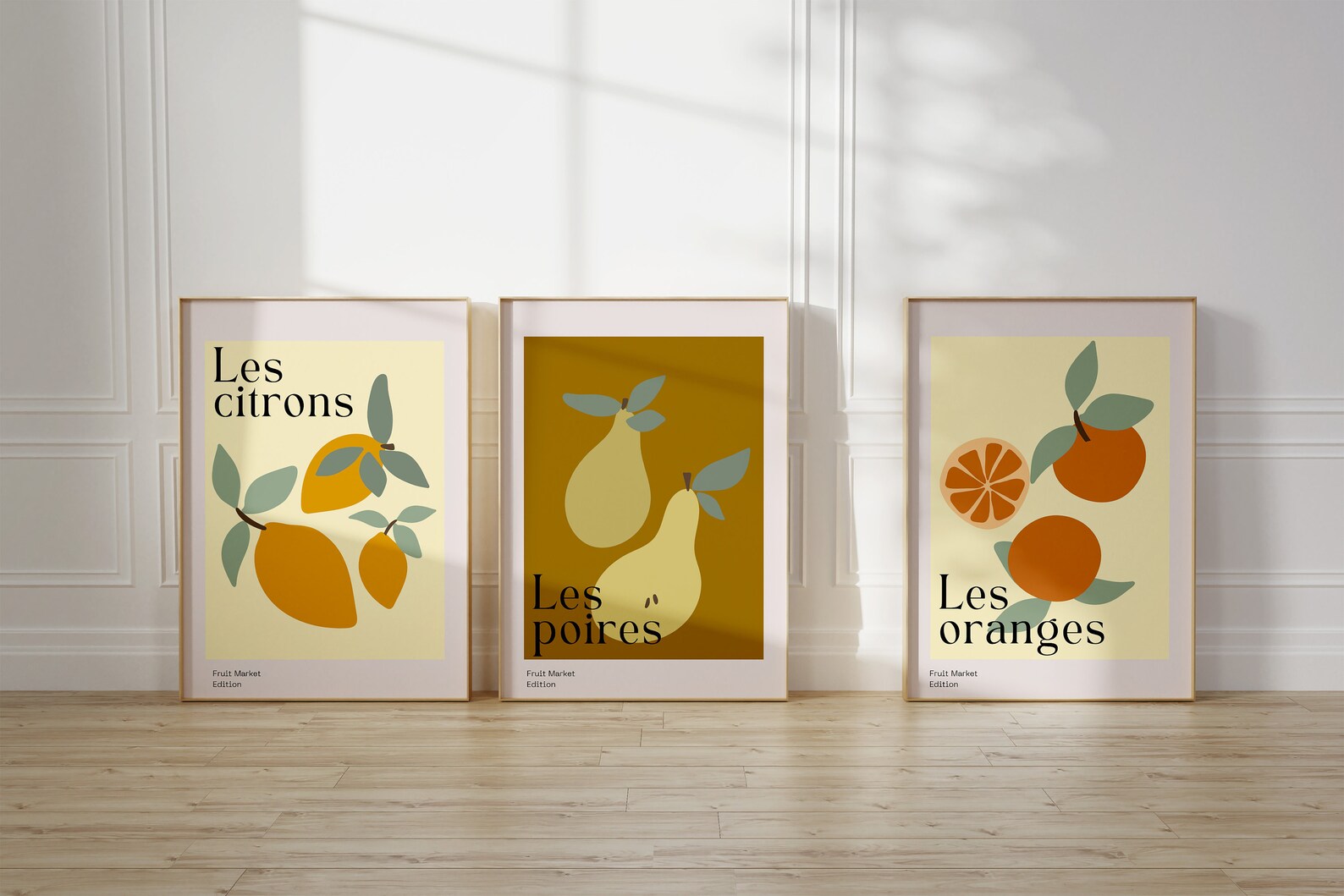 Fruit Market Print Fruit Art Print Kitchen Poster Print Set - Etsy