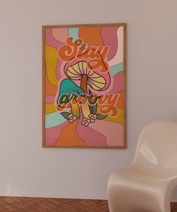 70s Wall Decor Groovy Print 70s Retro Home Decor Stay Groovy | Etsy