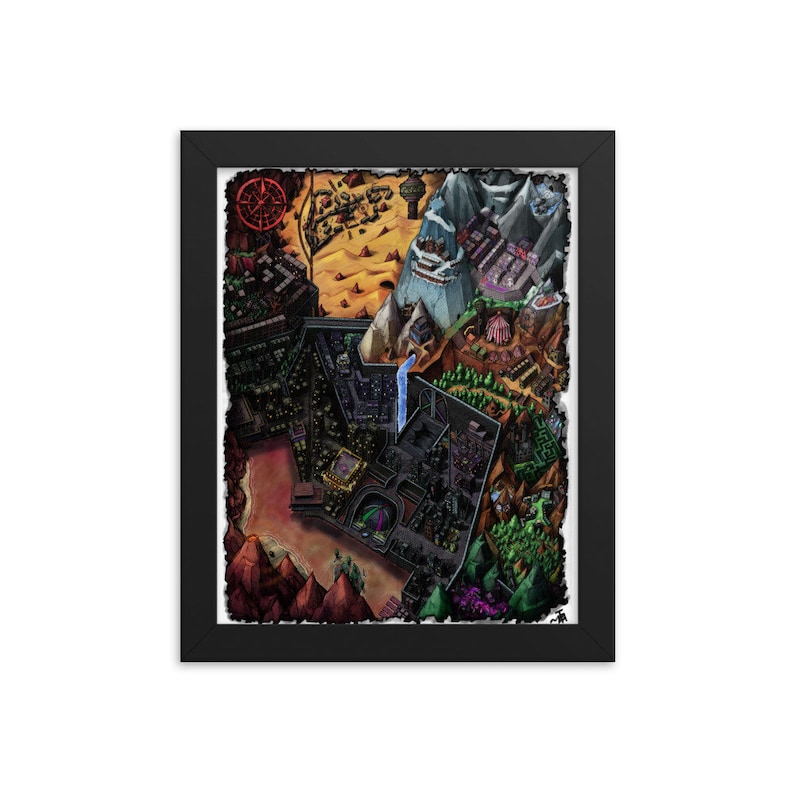 Reborn Region Map (matte, Framed) - Etsy