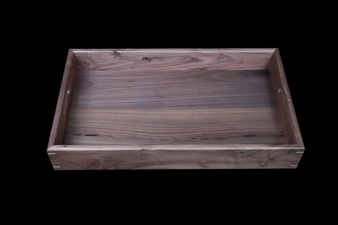 Large Walnut Serving Tray, Handcrafted, Solid Wood - Etsy