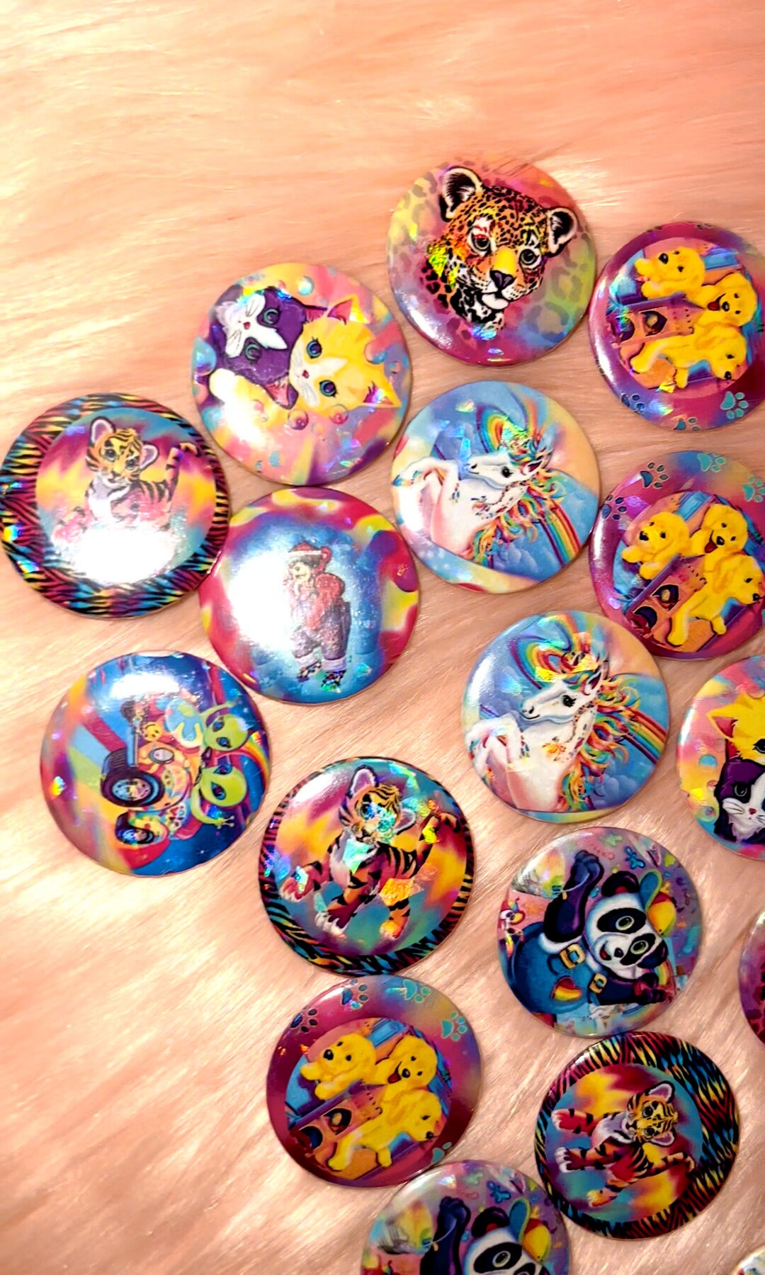 1.25 Inch Buttons (lisa Frank, Anime, Rick & Morty, Custom Any Theme ...