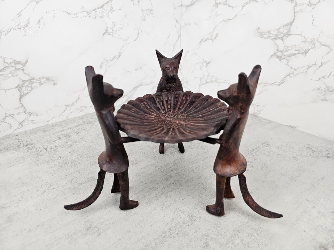 Vintage Cast Iron Fox Butler Catchall or Trinket Dish Vintage Metal ...