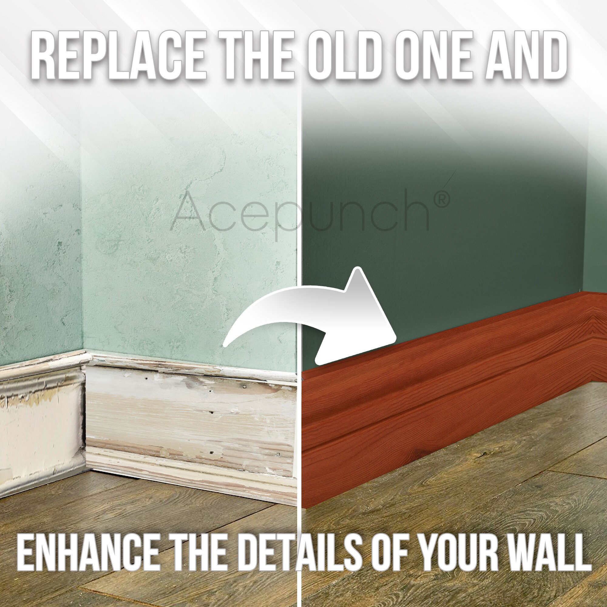 Acepunch Mahogany Rubber Wall Self-adhesive Textured Finish Premium ...