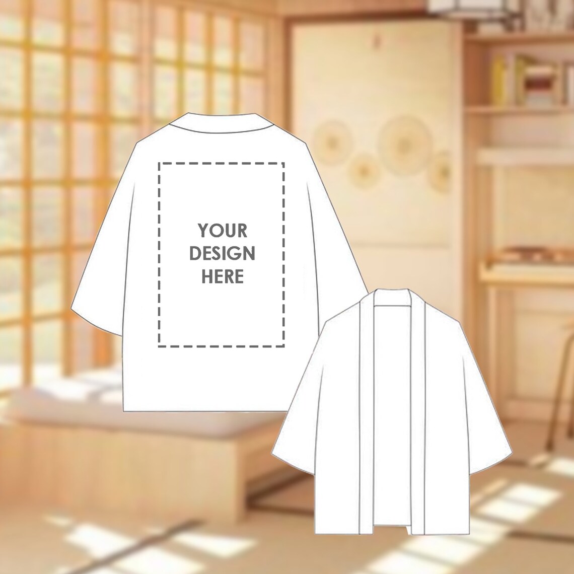 Custom Made Theme Kimono Haori Cardigan Cosplay Japanese Design Unisex ...