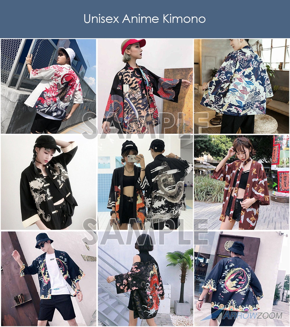 Custom Made Theme Kimono Haori Cardigan Cosplay Japanese Design Unisex ...