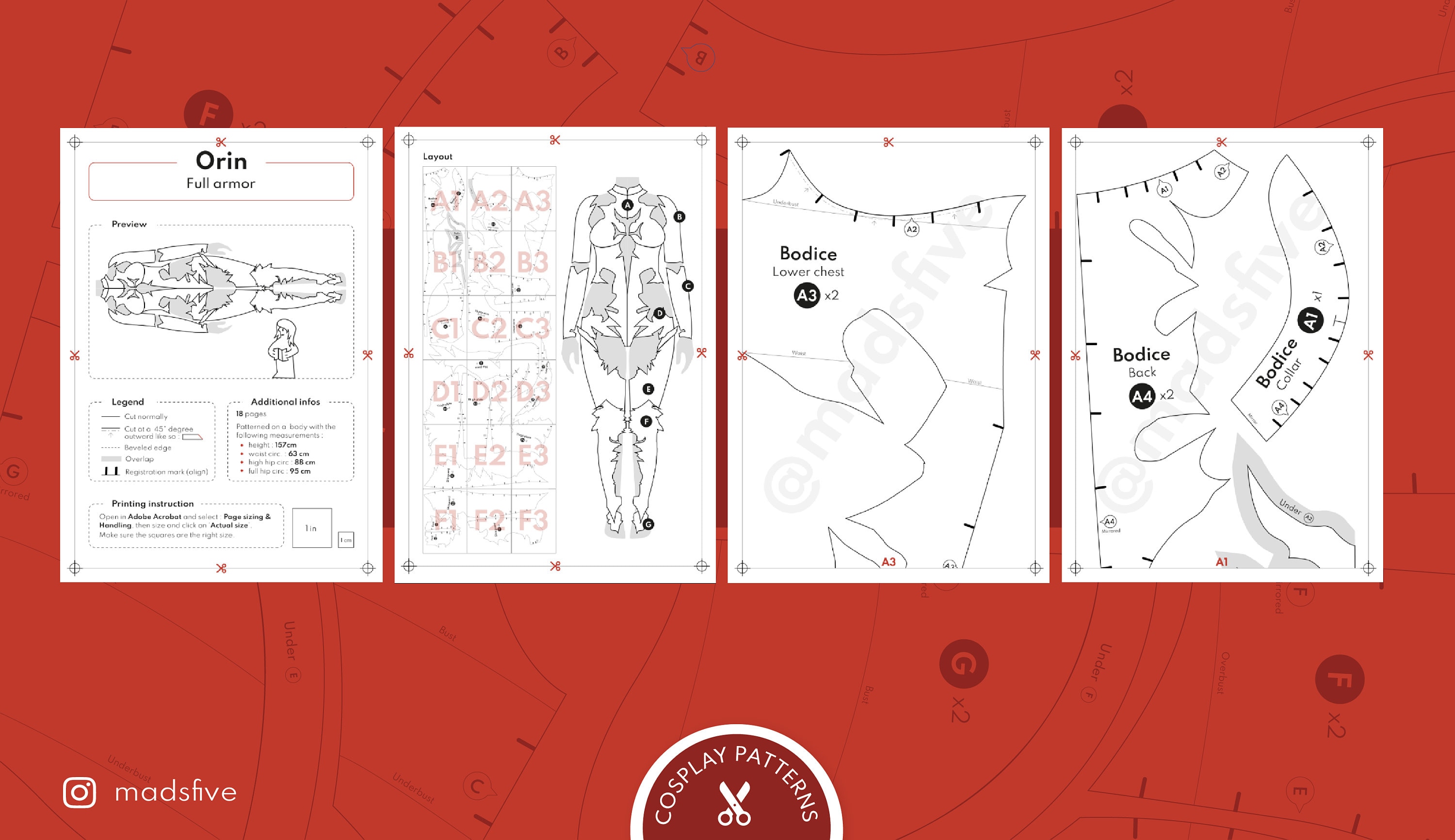PATTERNS & ASSEMBLY INSTRUCTIONS - Orin Inspired Full Armor - Etsy