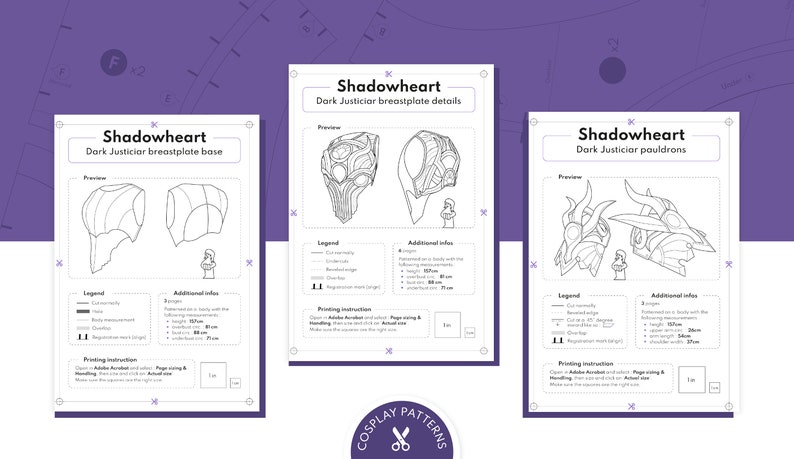 PATTERNS ONLY - Dark Justiciar Shadowheart Inspired Breatsplate and ...