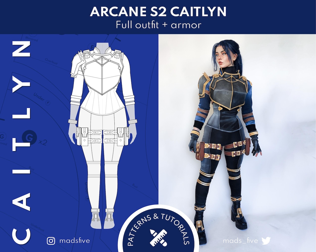 PATTERNS & TUTORIALS - Caitlyn Inspired Outfit + Armor - Etsy