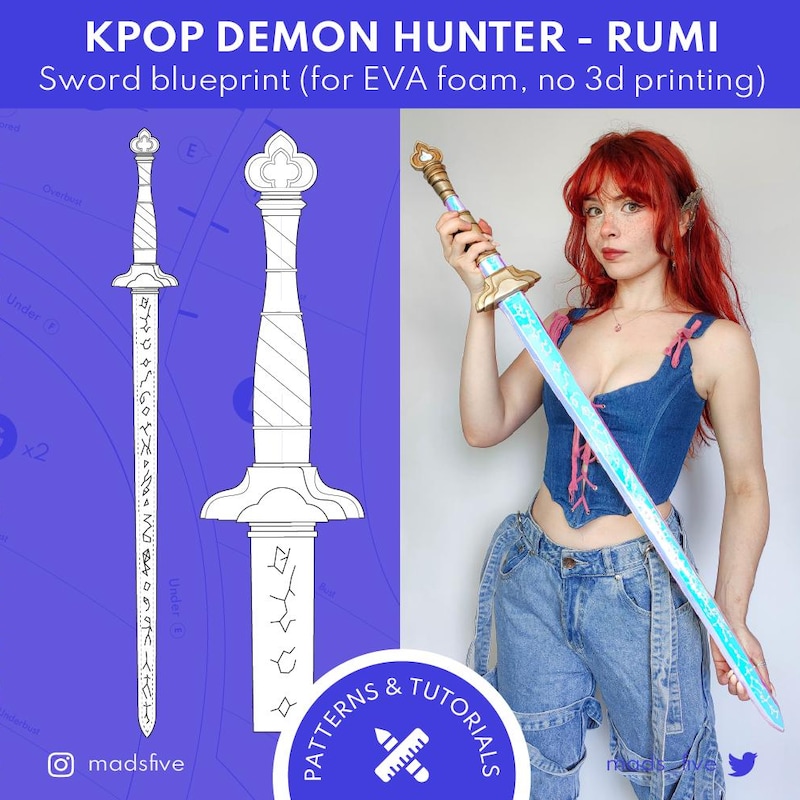 Rumi kpop demon hunters sword - Etsy España