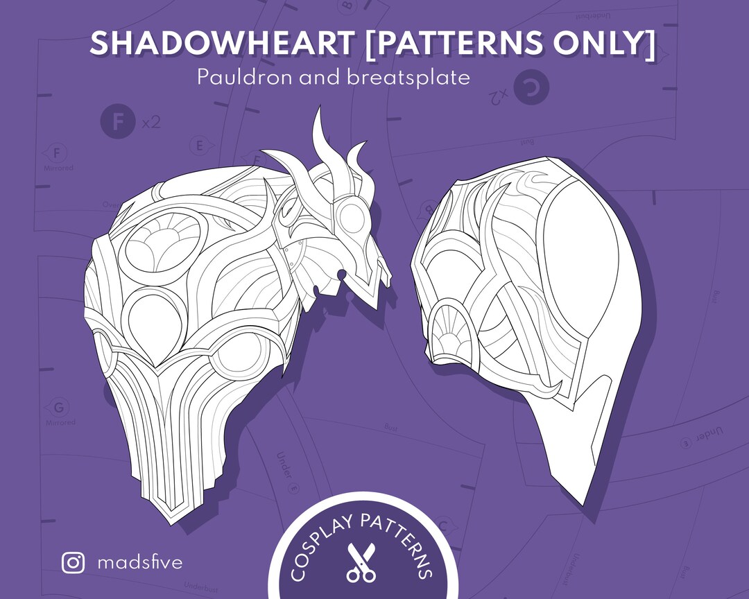 PATTERNS ONLY - Dark Justiciar Shadowheart Inspired Breatsplate and ...