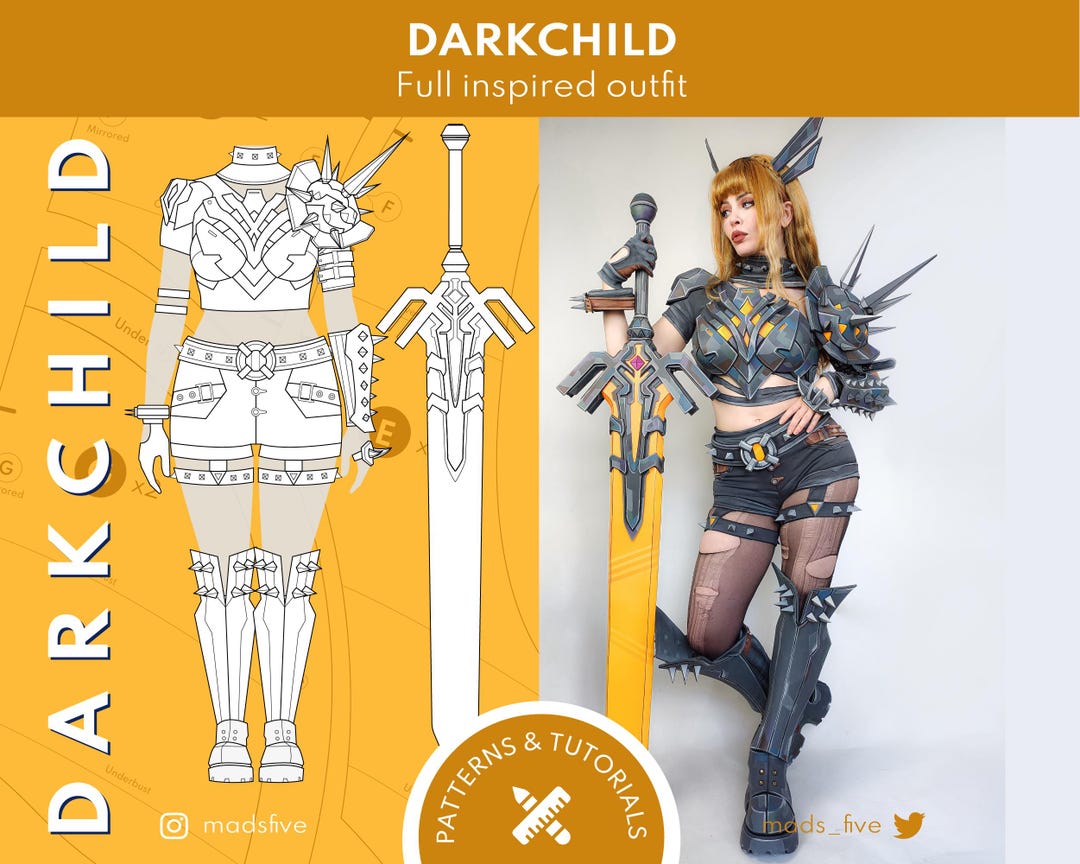 PATTERNS & TUTORIALS - Dark Child Full Inspired Outfit - Etsy