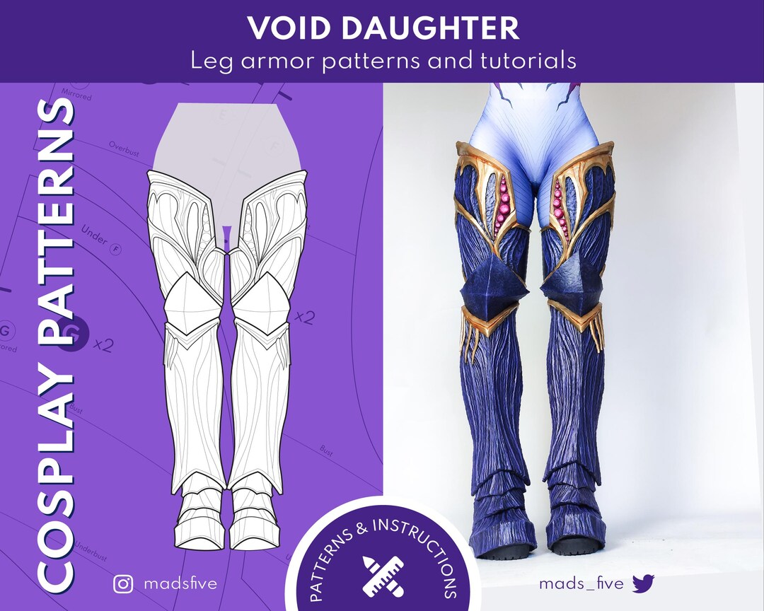PATTERNS & TUTORIALS - Void Daughter Leg Armor - Etsy