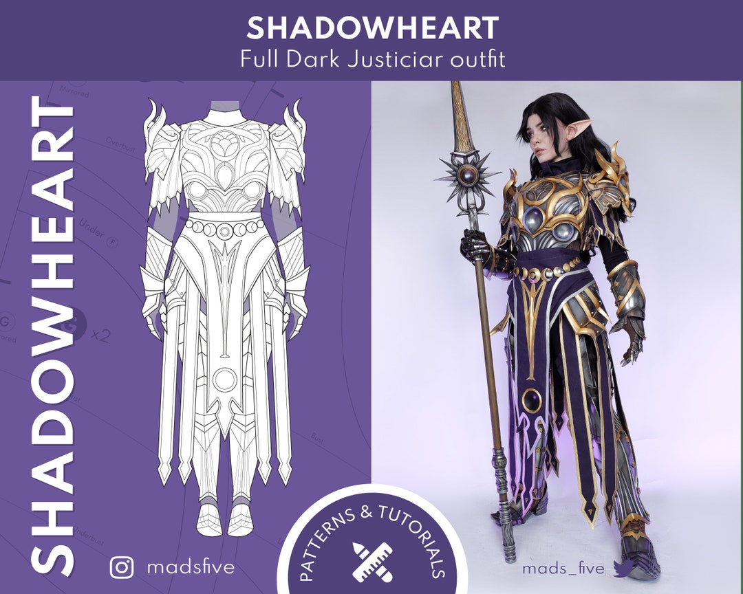 PATTERNS & TUTORIALS - Dark Justiciar Shadowheart Inspired Full Outfit ...