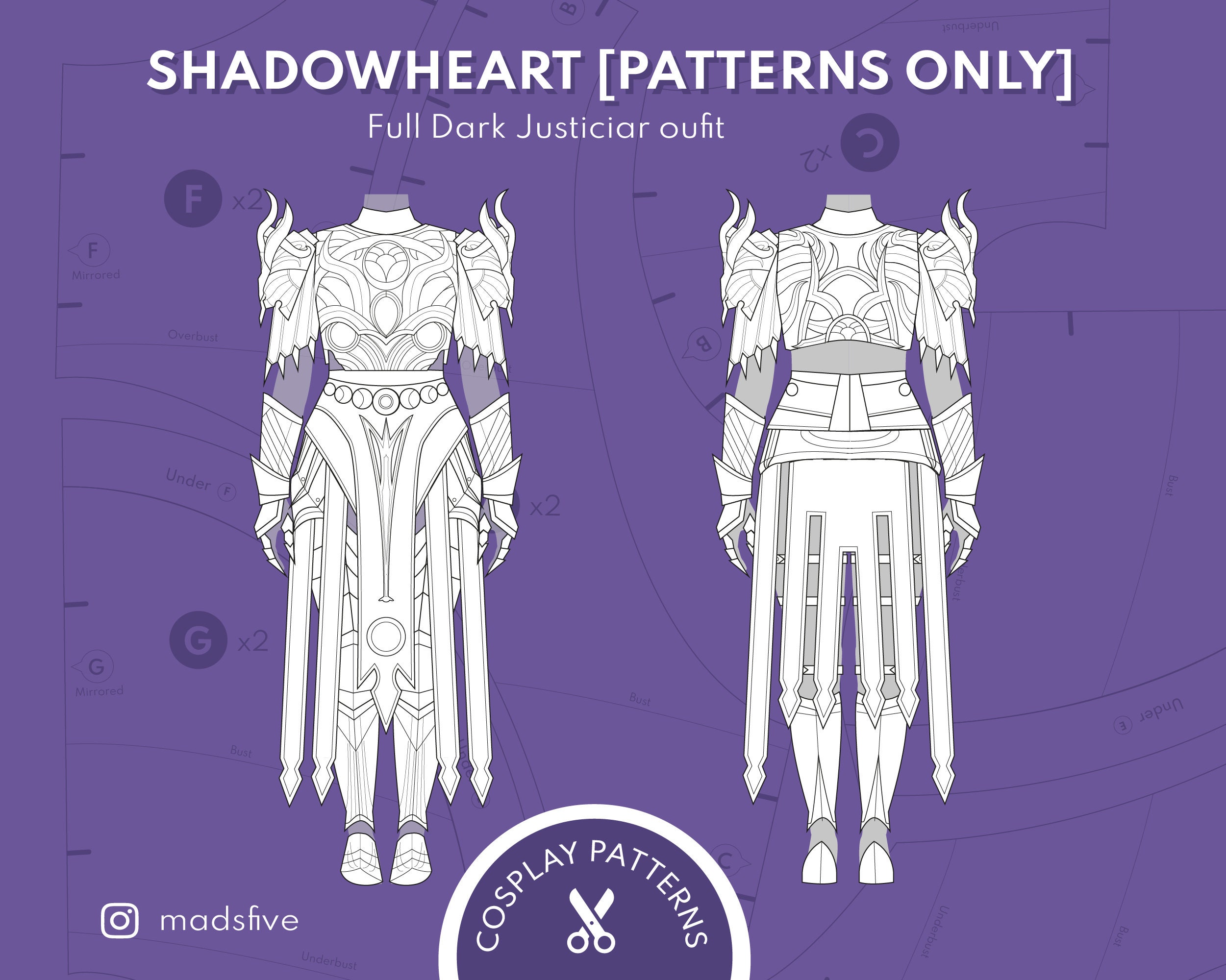 PATTERNS ONLY Dark Justiciar Shadowheart Full Outfit - Etsy