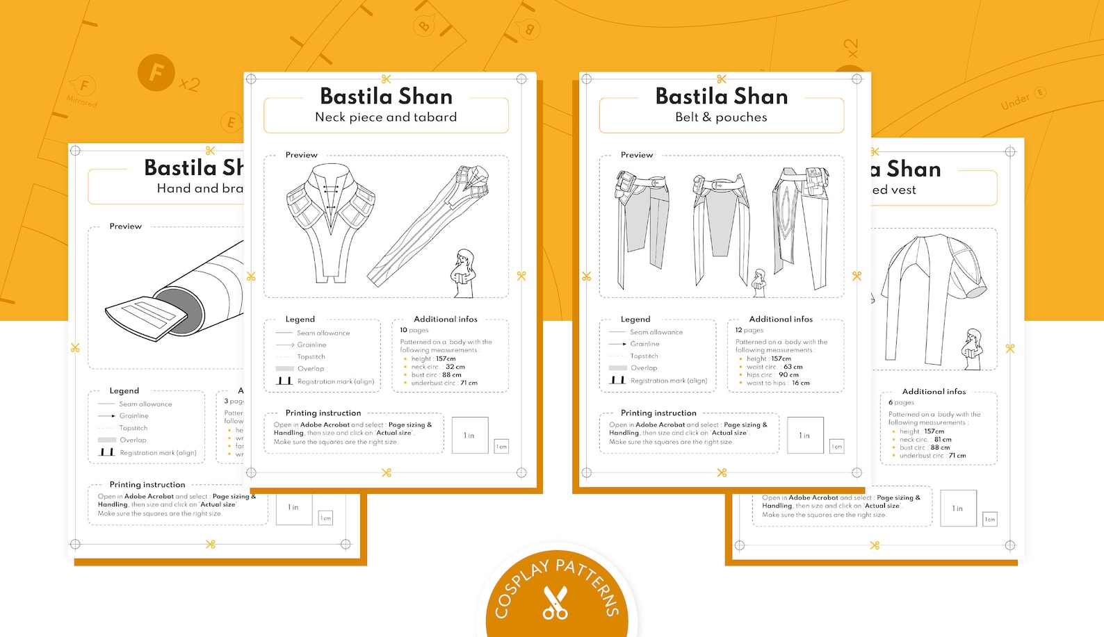 PATTERNS & TUTORIALS - Bastila Shan Inspired Outfit - Etsy