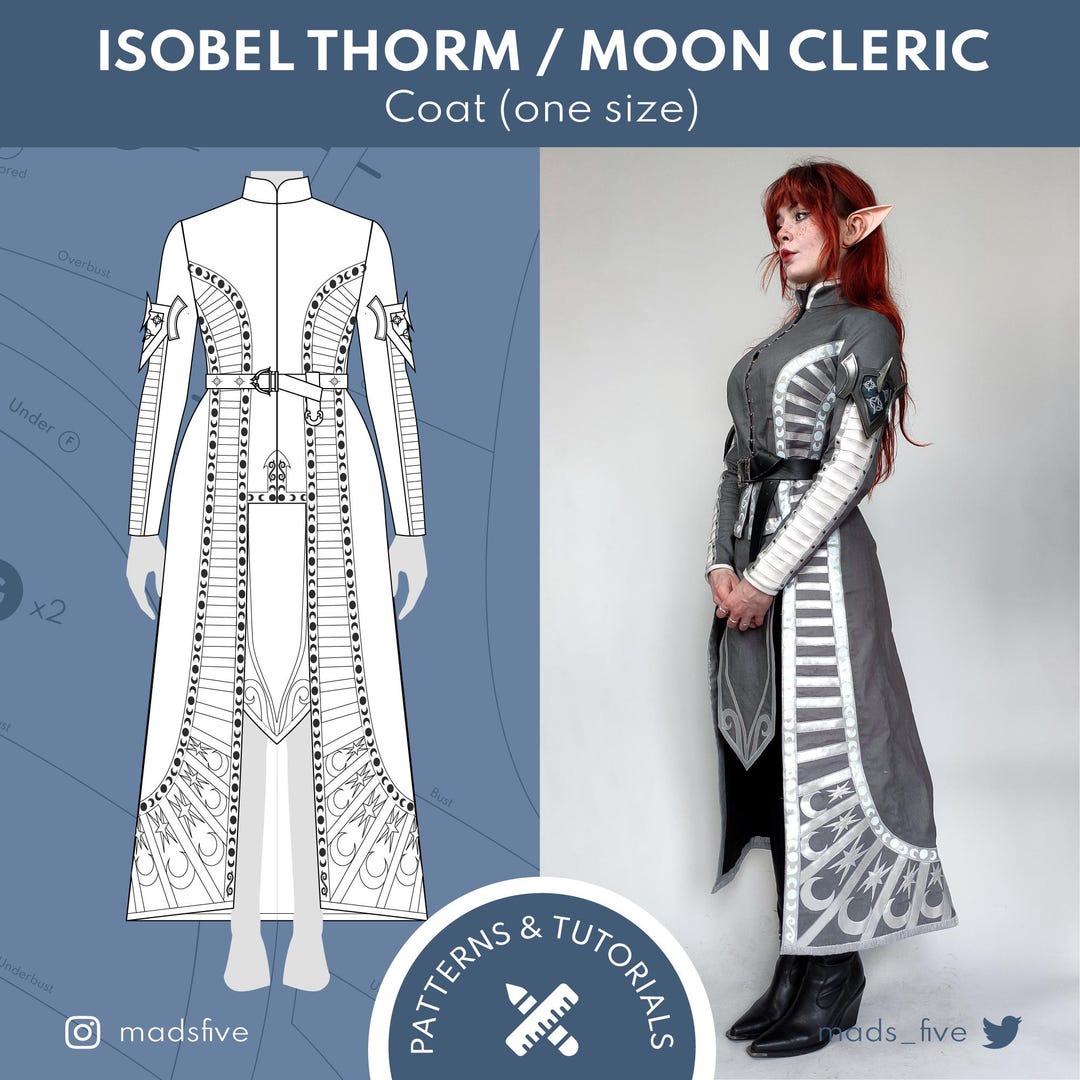 PATTERNS & TUTORIALS : Isobel/moon Cleric Inspired Coat - Etsy