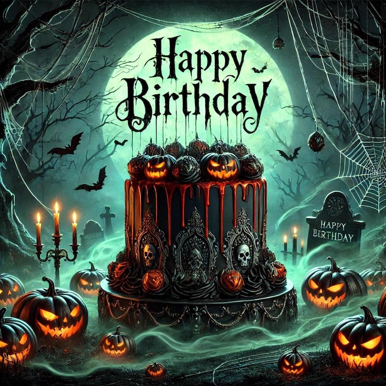 Spooky Birthday Card - Etsy